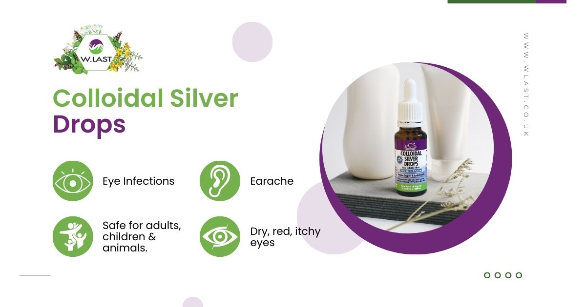 ECS Colloidal Silver Drops 20ml – 10ppm Ionic Silver Eye & Ear Drops